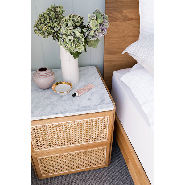 Life Interiors - Shop Delta Marble Rattan Bedside Table & Furniture ...