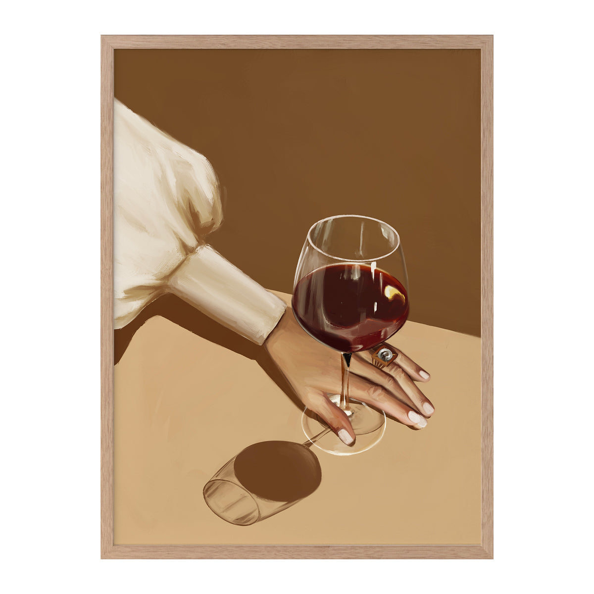 Glass of Shiraz Portrait Art Print – Life Interiors