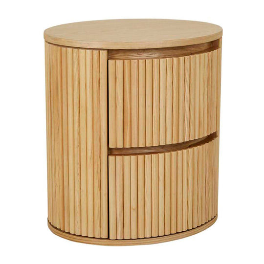 Benjamin Ripple Round Bedside Table – Life Interiors