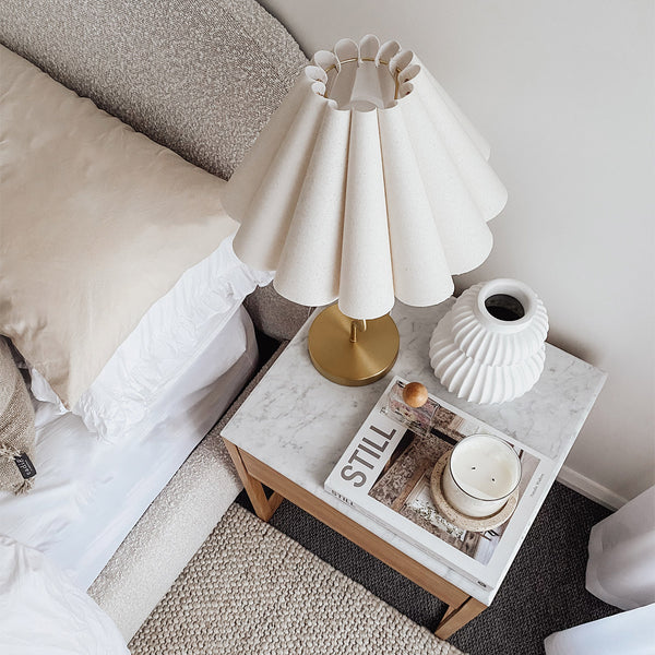 Avalon Travertine Bedside Table – Life Interiors