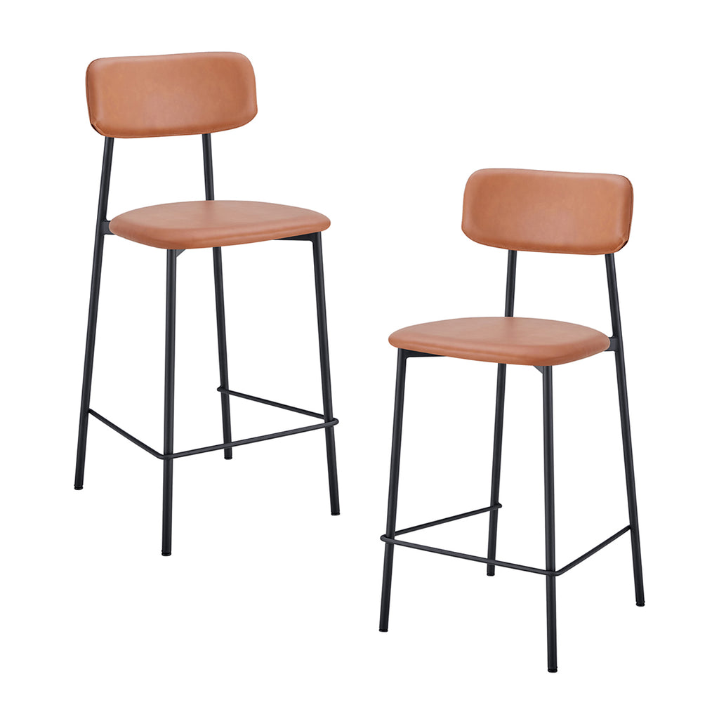 Bailey Leatherette Bar Stool (Set of 2) – Life Interiors