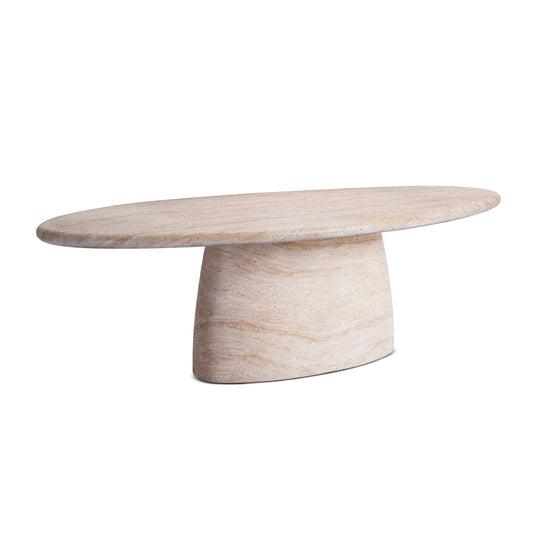 Azzurra Dining Table (Travertine Finish, 240cm) – Life Interiors
