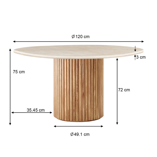 Cosmos Travertine Dining Table – Life Interiors