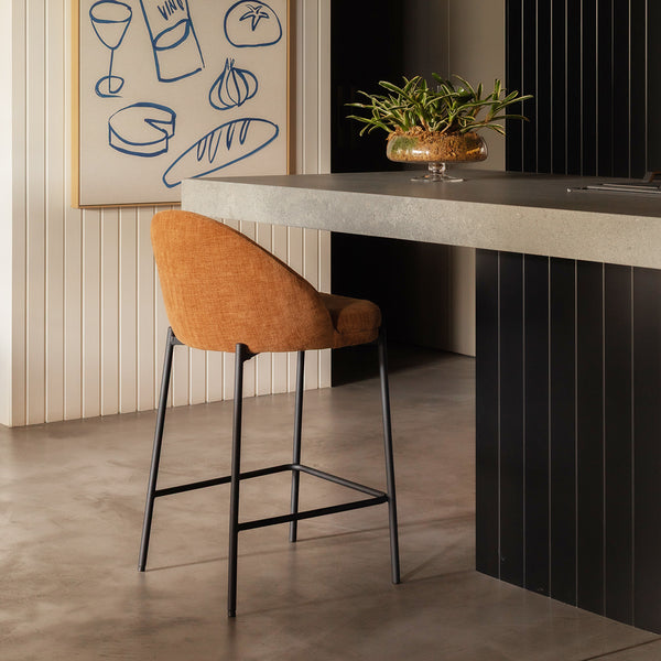 Elle Fabric Bar Stool – Life Interiors