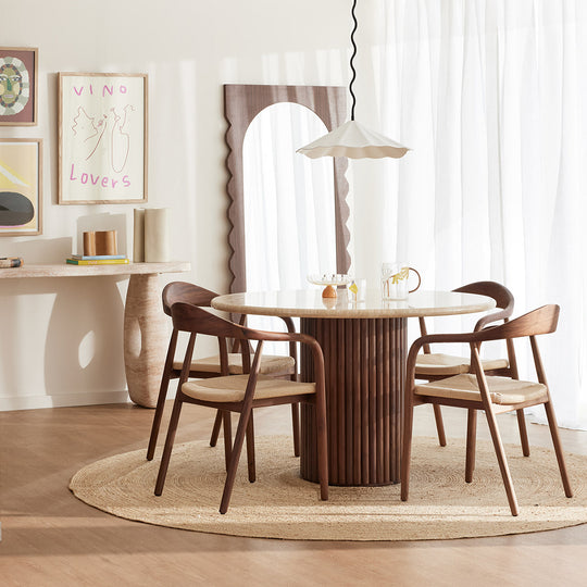 Cosmos Travertine Dining Table – Life Interiors