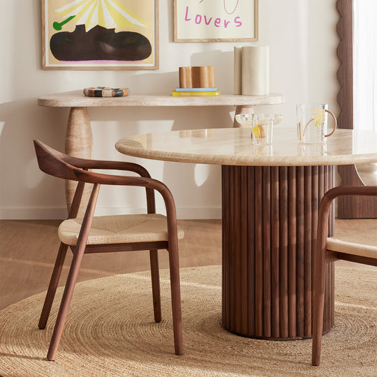 Cosmos Travertine Dining Table – Life Interiors