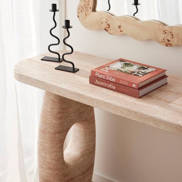 Azzurra Console (Travertine Finish) – Life Interiors