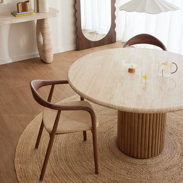 Cosmos Travertine Dining Table – Life Interiors