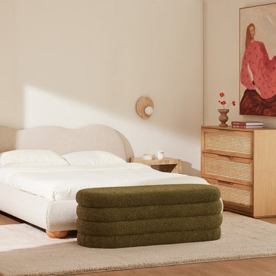 Mecca Fur Oval Storage Ottoman – Life Interiors