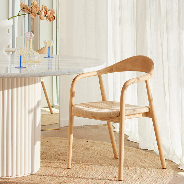 Noris Paper Cord Dining Chair – Life Interiors