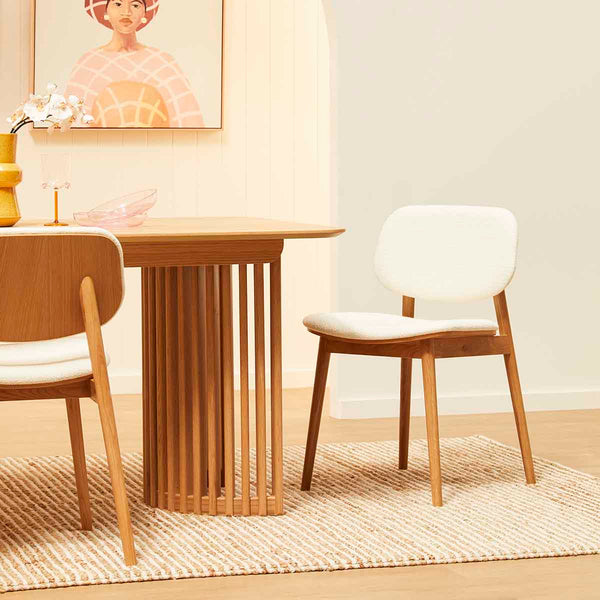 Life Interiors - Shop Lando Fabric Dining Chair (Oak) & Furniture ...
