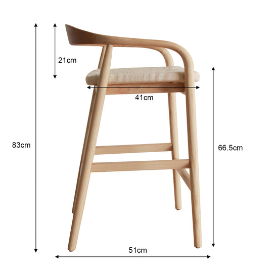 Noris Paper Cord Bar Stool – Life Interiors