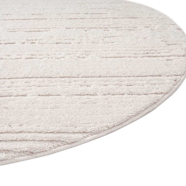 Ivory Round Rug | Buy Leilani Textured Rug Online – Life Interiors
