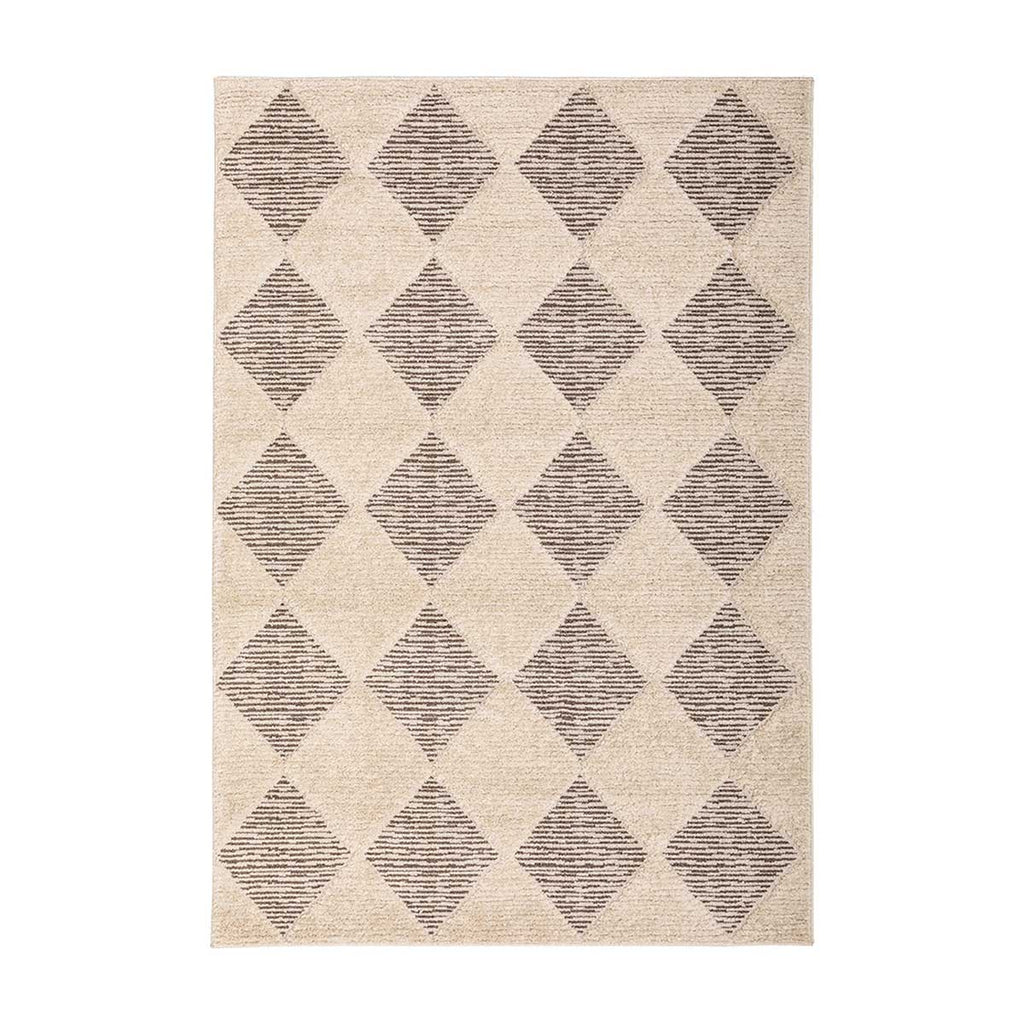 Contemporary Beige Diamond Rug | Buy Serenade Yuri Online – Life Interiors