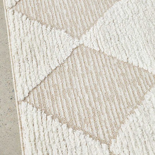 Contemporary Beige Diamond Rug | Buy Serenade Yuri Online – Life Interiors