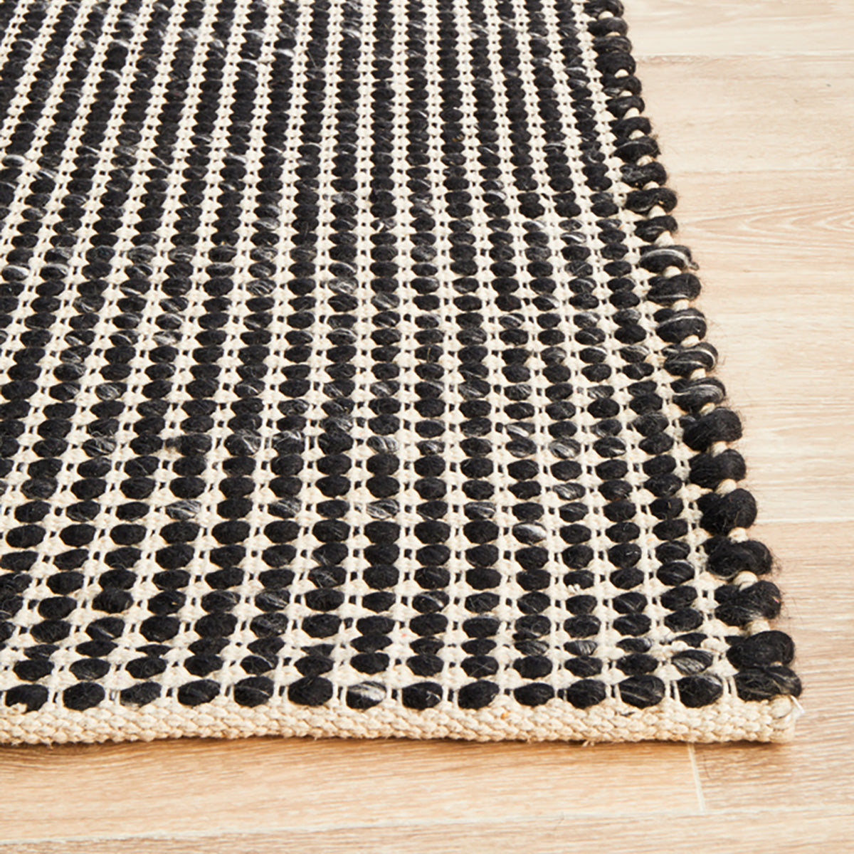 Skandi 300 Black Wool Rug | Buy Skandinavia Weave Online – Life Interiors