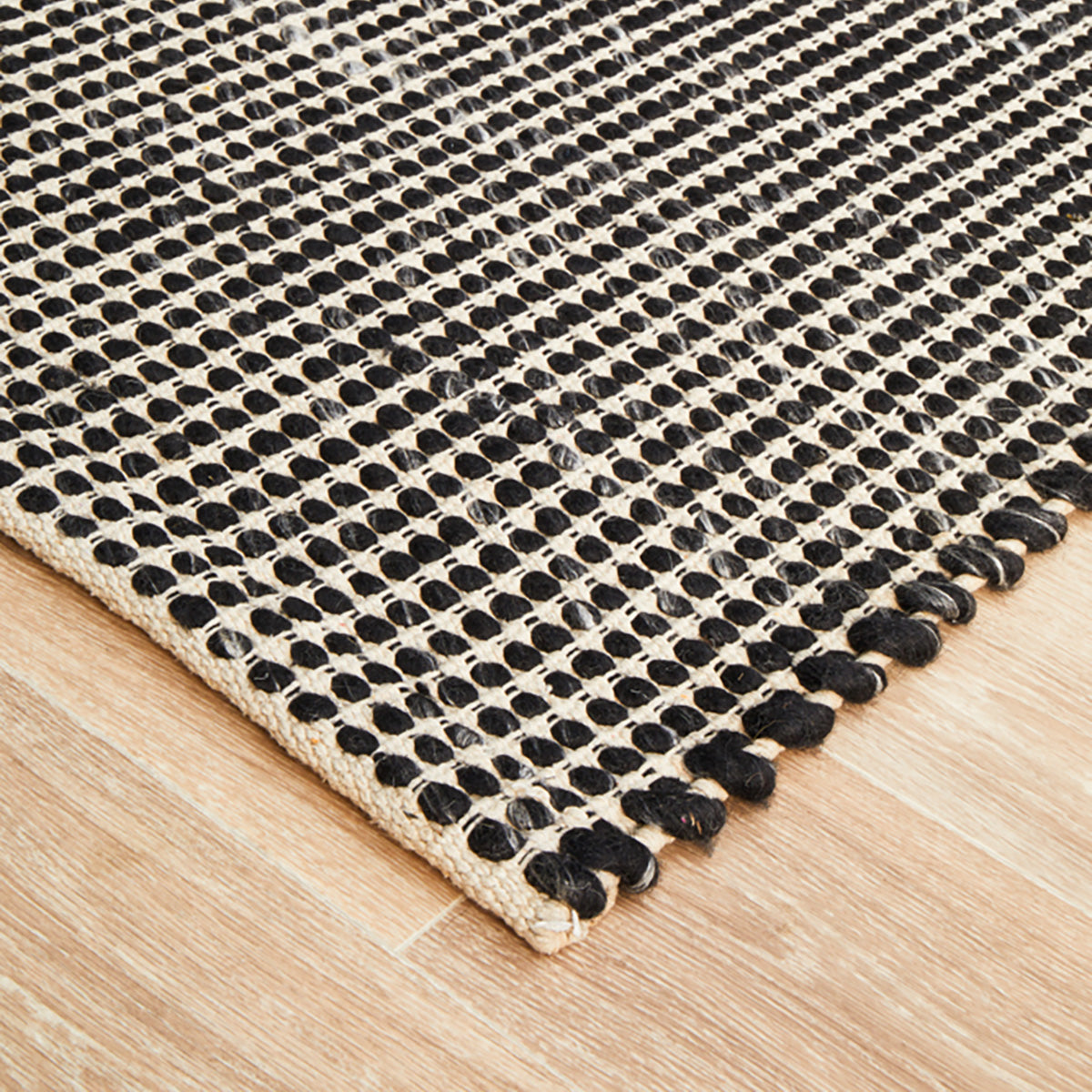 Skandi 300 Black Wool Rug | Buy Skandinavia Weave Online – Life Interiors