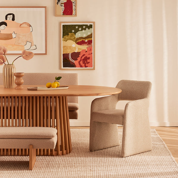 Umi Boucle Dining Sofa – Life Interiors