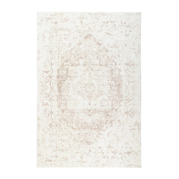 Distressed Washable Beige & Cream Medallion Rug | Buy Cabanela Online ...