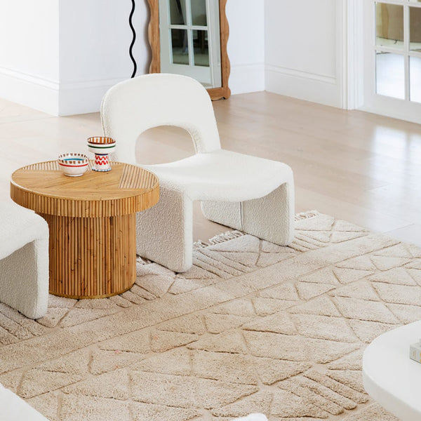 Ivory Tribal Washable Shag Rug | Buy Coco Online – Life Interiors