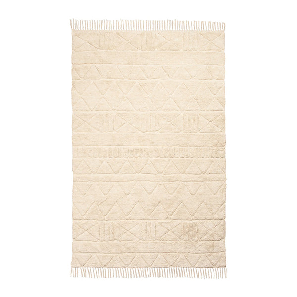 Ivory Tribal Washable Shag Rug | Buy Coco Online – Life Interiors