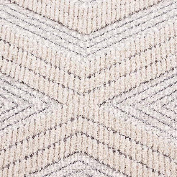 Dayna Diamond Runner Rug | Ivory & Grey Contemporary Tribal Texture ...
