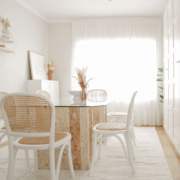 Geometric Tribal Beige Rug | Buy Kalinda Online – Life Interiors