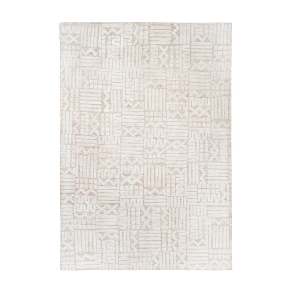 Geometric Tribal Beige Rug | Buy Kalinda Online – Life Interiors