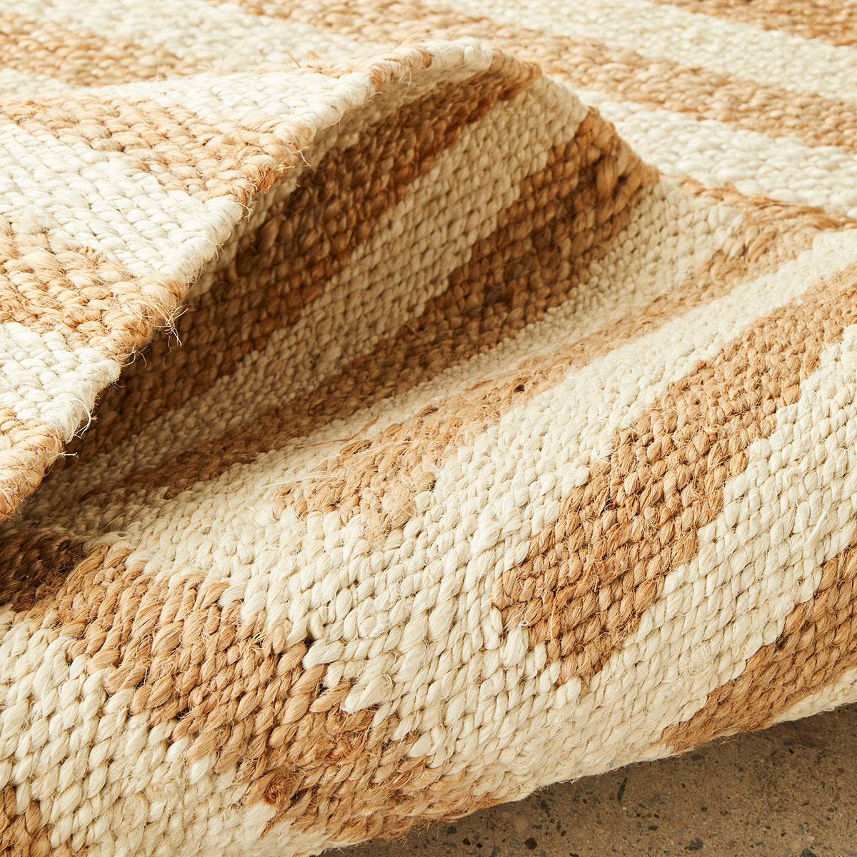 Sahara Arman Striped Jute Rug | Buy Online for Boho Beige Textural ...