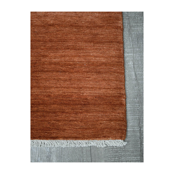 Handmade Ochre Wool Rug | Buy Handloom Knotted Fringed Rug Online ...