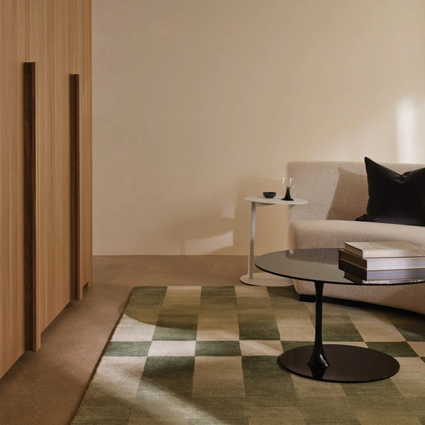 Green Grid Contemporary Rectangle Wool Rug | Buy Astor Online – Life ...