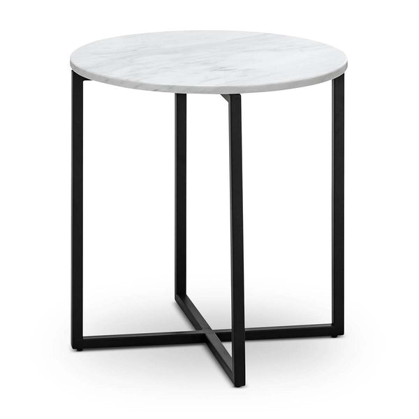 Luxe Round Marble Side Table – Life Interiors