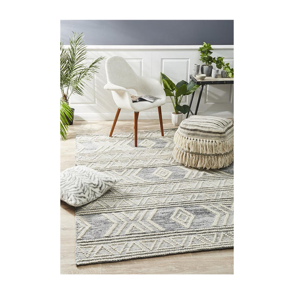 Hudson Multi-coloured Modern Rectangle Rug – Life Interiors