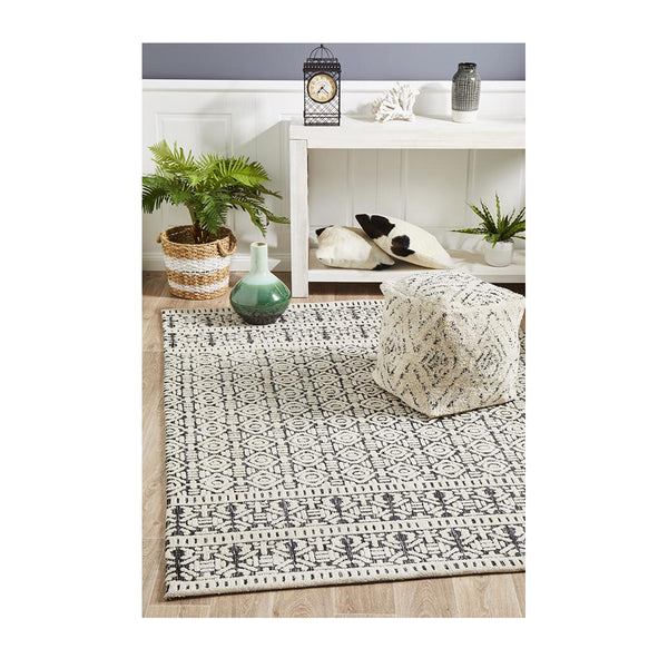 Levi Multi-coloured Tribal Polyester Rectangle Rug | Buy Levi 361 ...